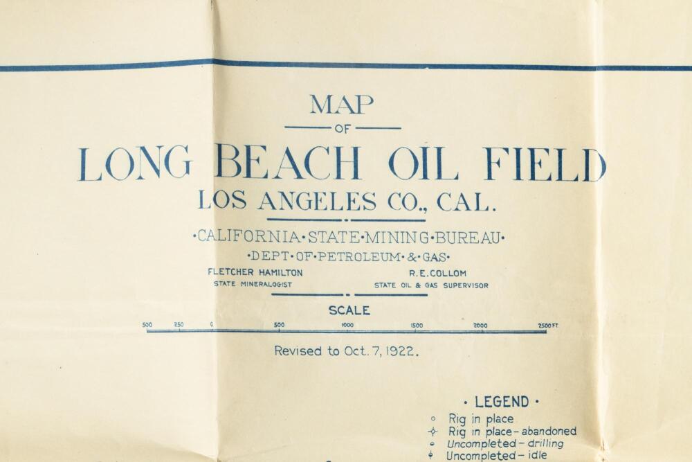 Map of Long Beach Oil Field Los Angeles Co., Cal.