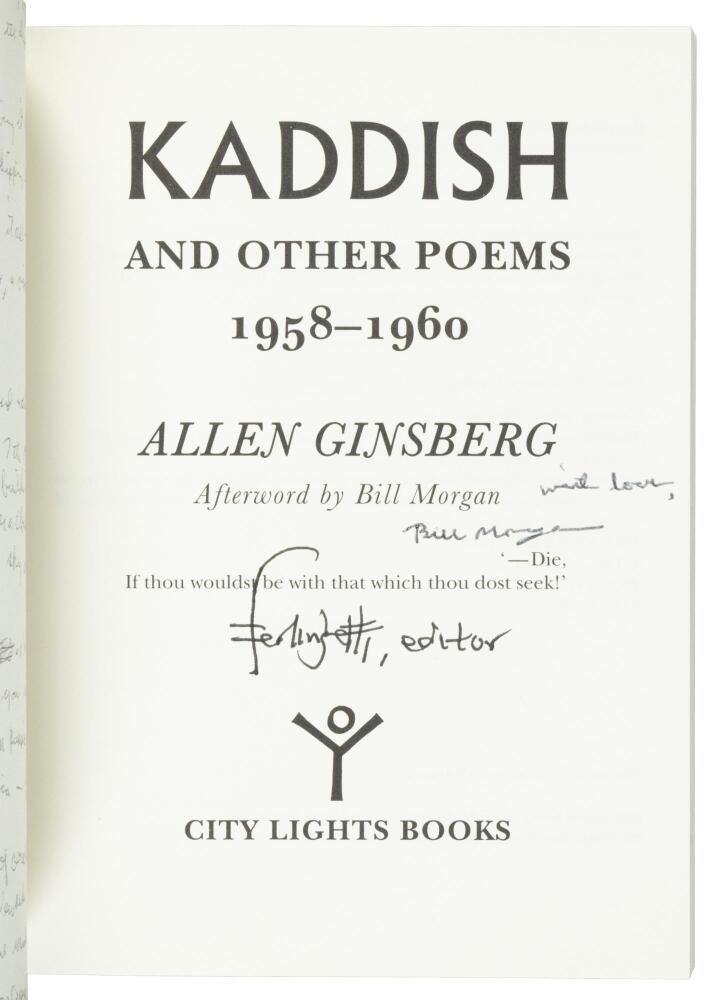 Kaddish and Other Poems: 50th Anniversary Edition - signed by ...