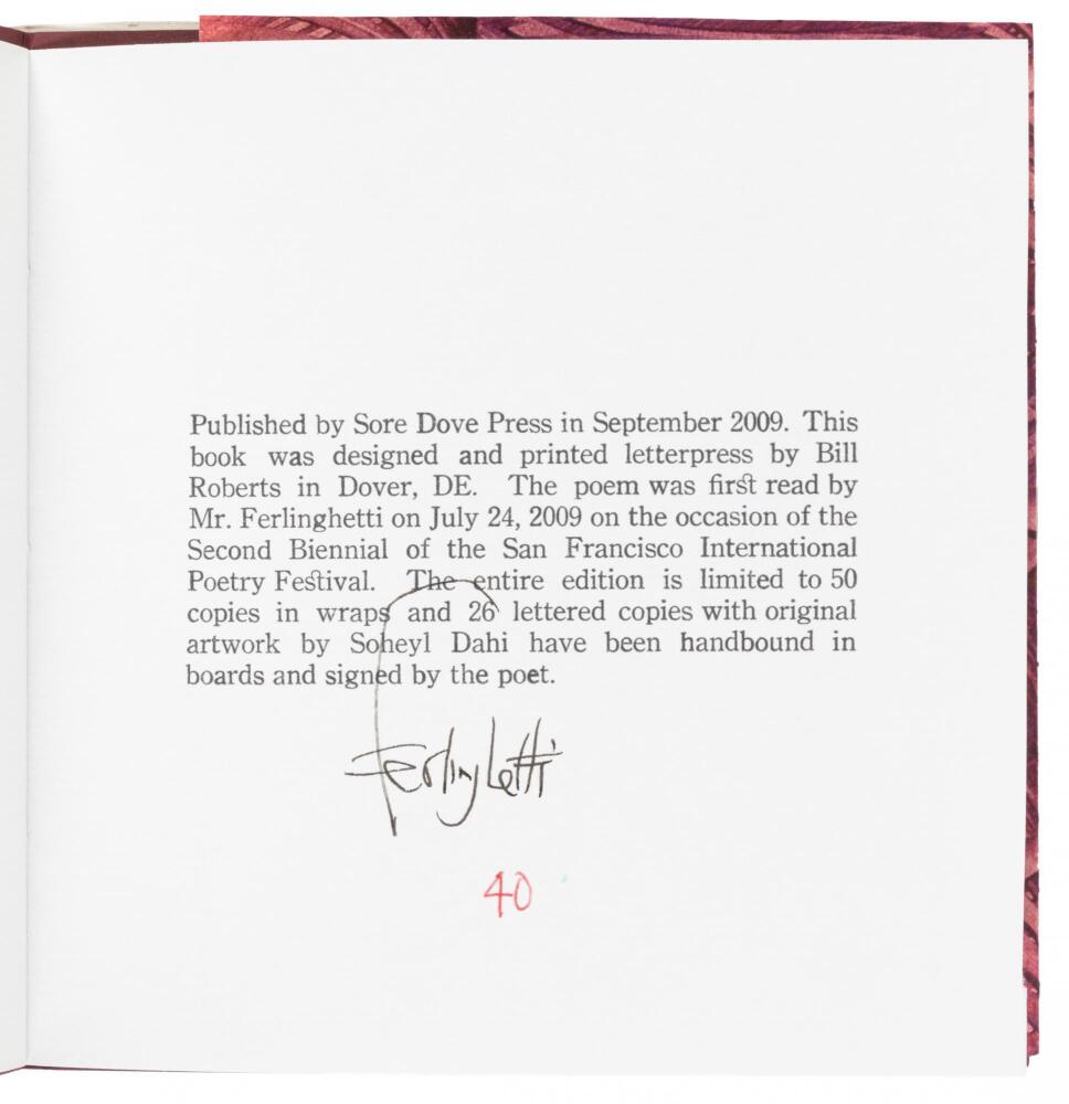 Two signed works by Lawrence Ferlinghetti