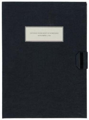 Official copy of the Japanese Instrument of Surrender aboard the USS ...