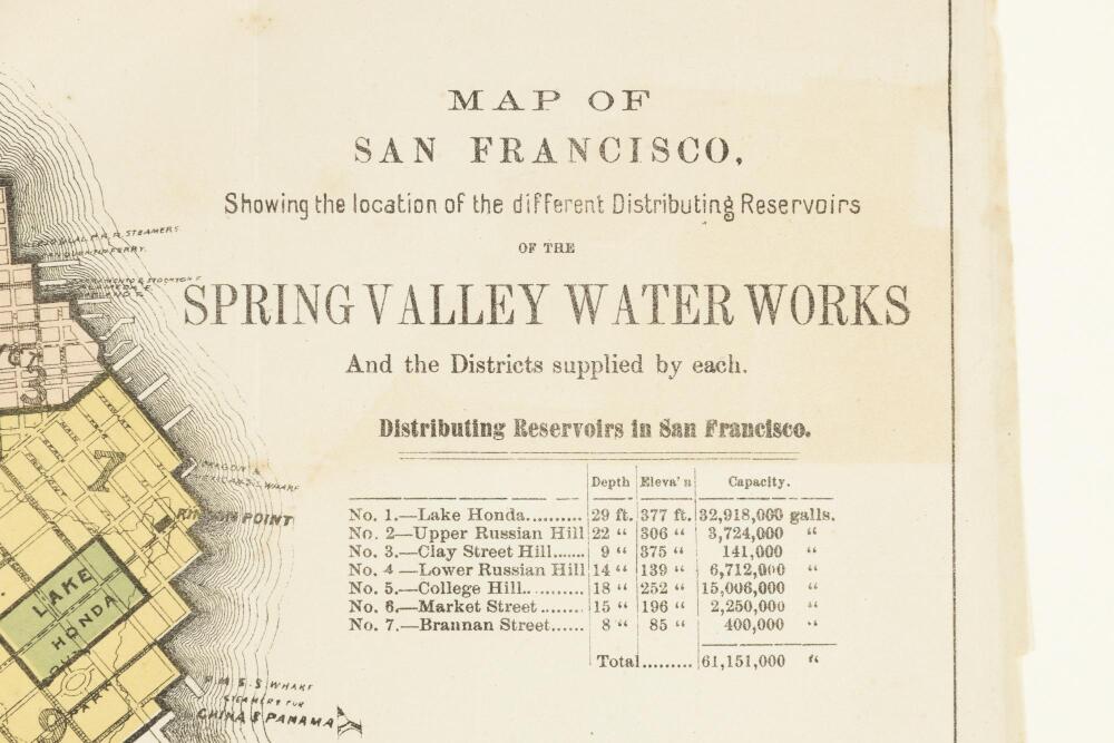 Map of San Francisco showing the location of the different distributing ...