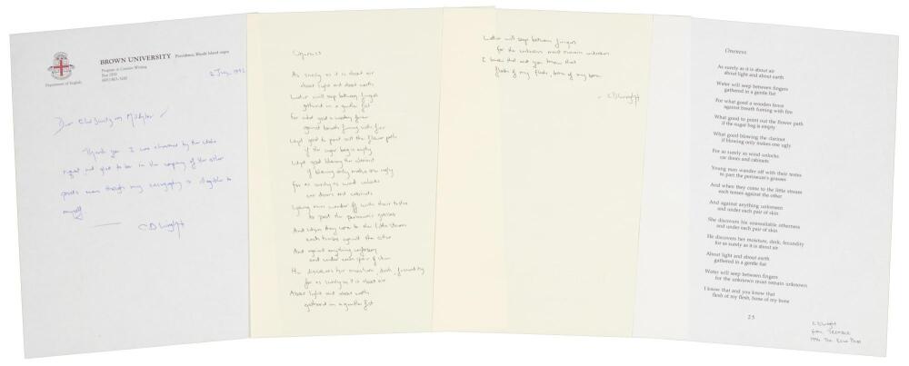 Oneness - original manuscript poem