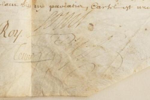 Letter from King Louis XIV of France to captain of the Rouvroy cavalry ...