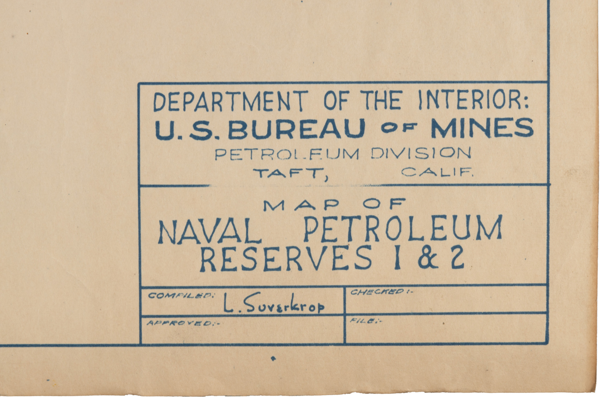 Map of Naval Petroleum Reserves 1 & 2