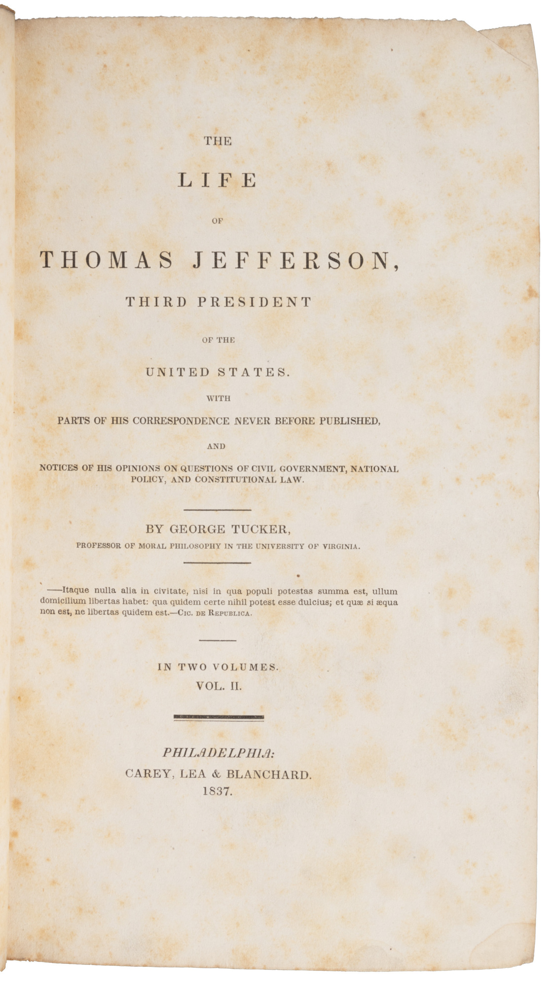 The Life of Thomas Jefferson, Third President of the United States ...