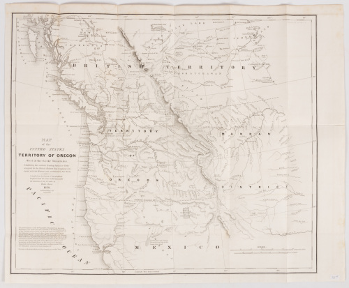 Map of the United States Territory of Oregon West of the Rocky ...