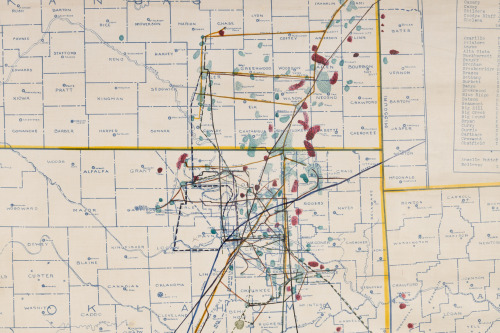 Oil Map of Mid-Continent Oil Field. Compiled, Published and For Sale by ...