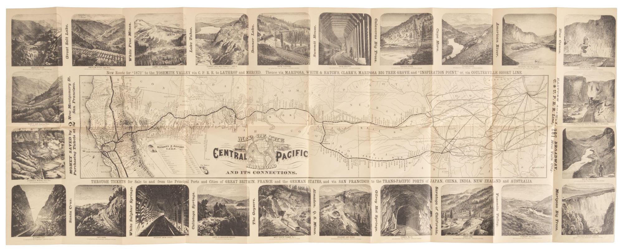 Map of the Central Pacific Railroad and its Connections