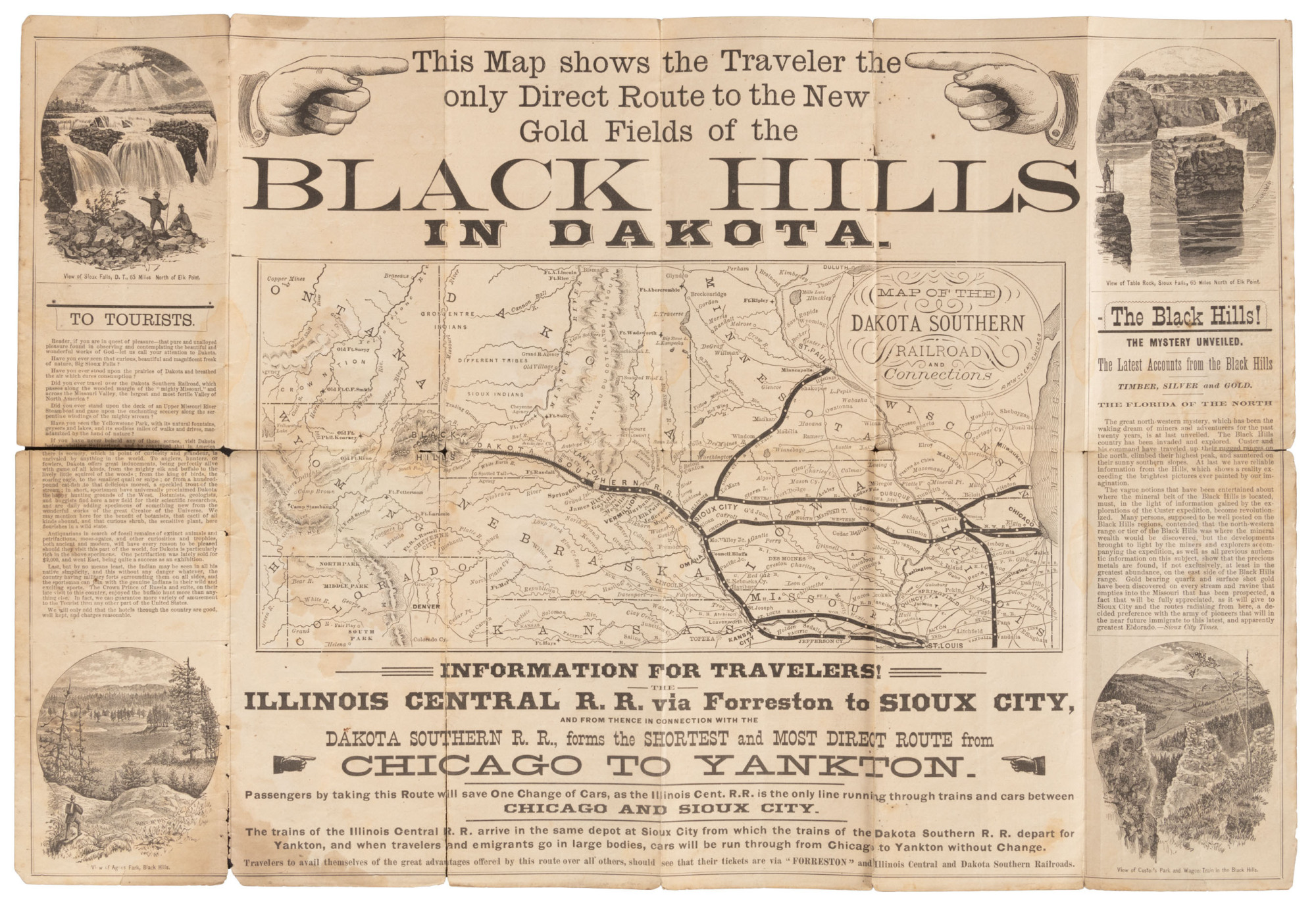 Map of the Dakota Southern Railroad and Connections
