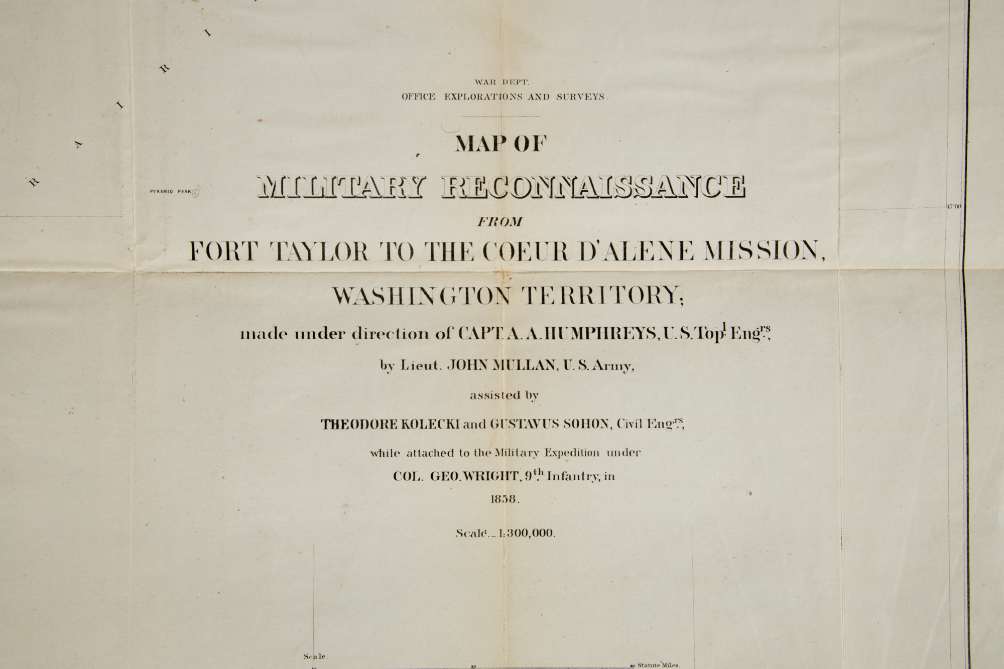 Map of Military Reconnaissance from Fort Taylor to the Coeur d'Alene ...