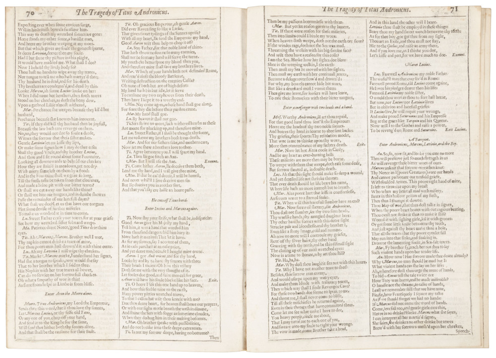 The Tragedy of Titus Andronicus - nearly complete play from the second ...