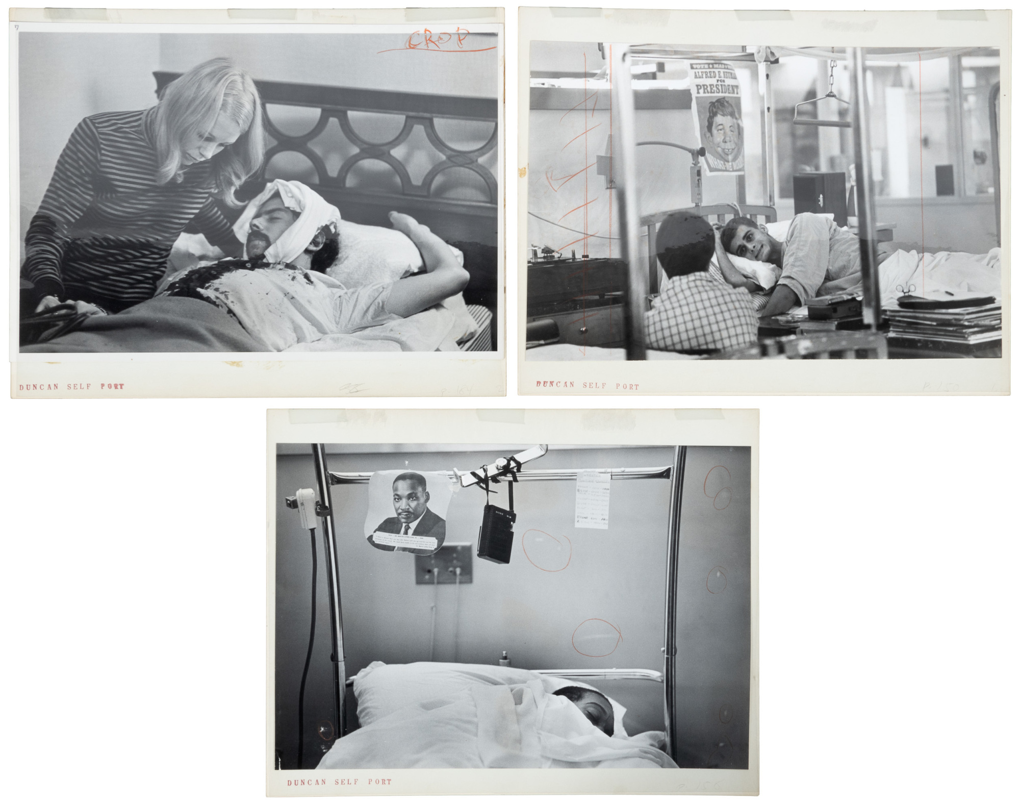 Nine original photographs from David Douglas Duncan's Self Portrait U.S ...