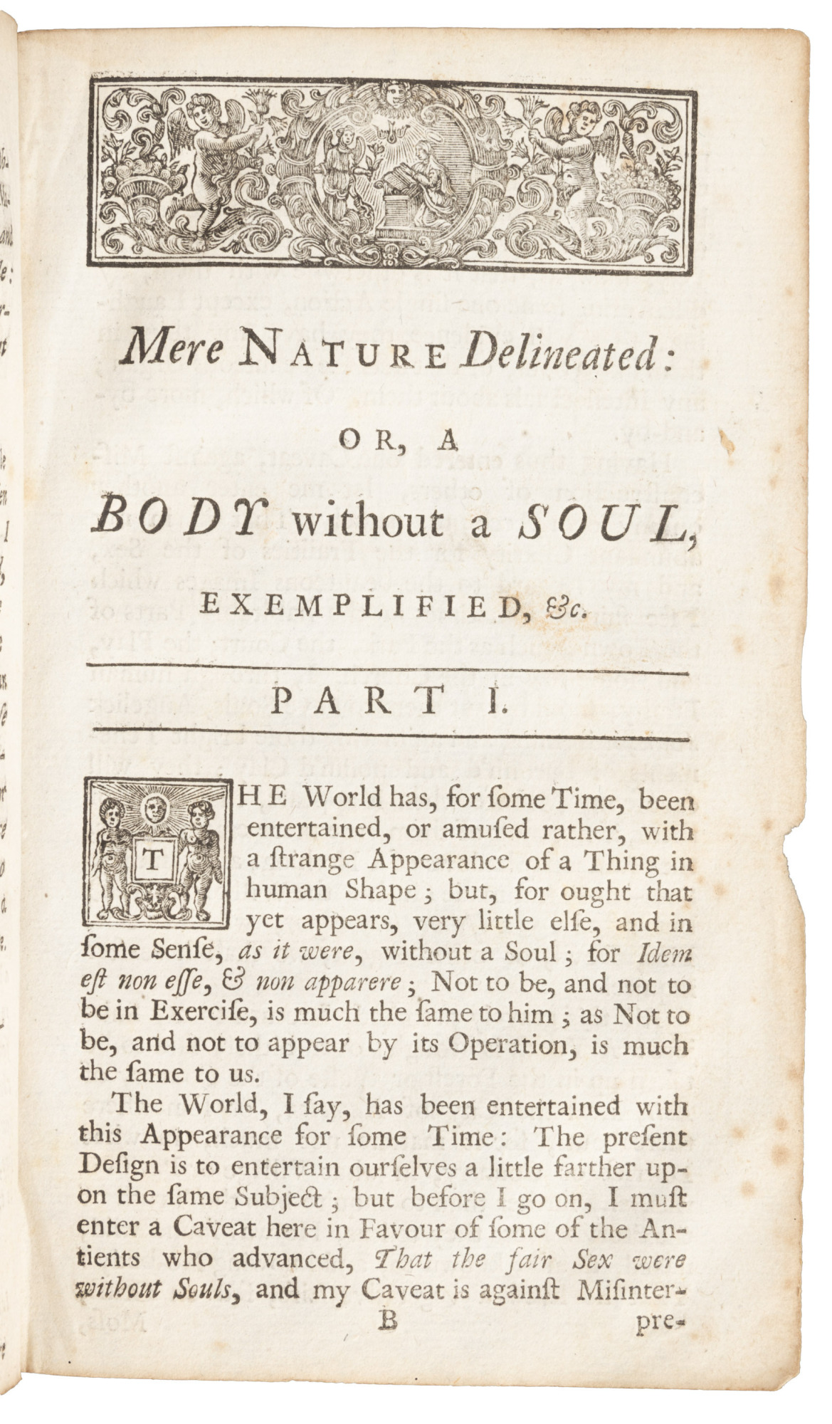 Mere Nature Delineated: Or, A Body without a Soul. Being Observations ...
