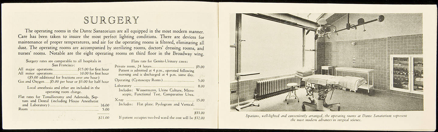 Dante Sanatorium advertising booklet