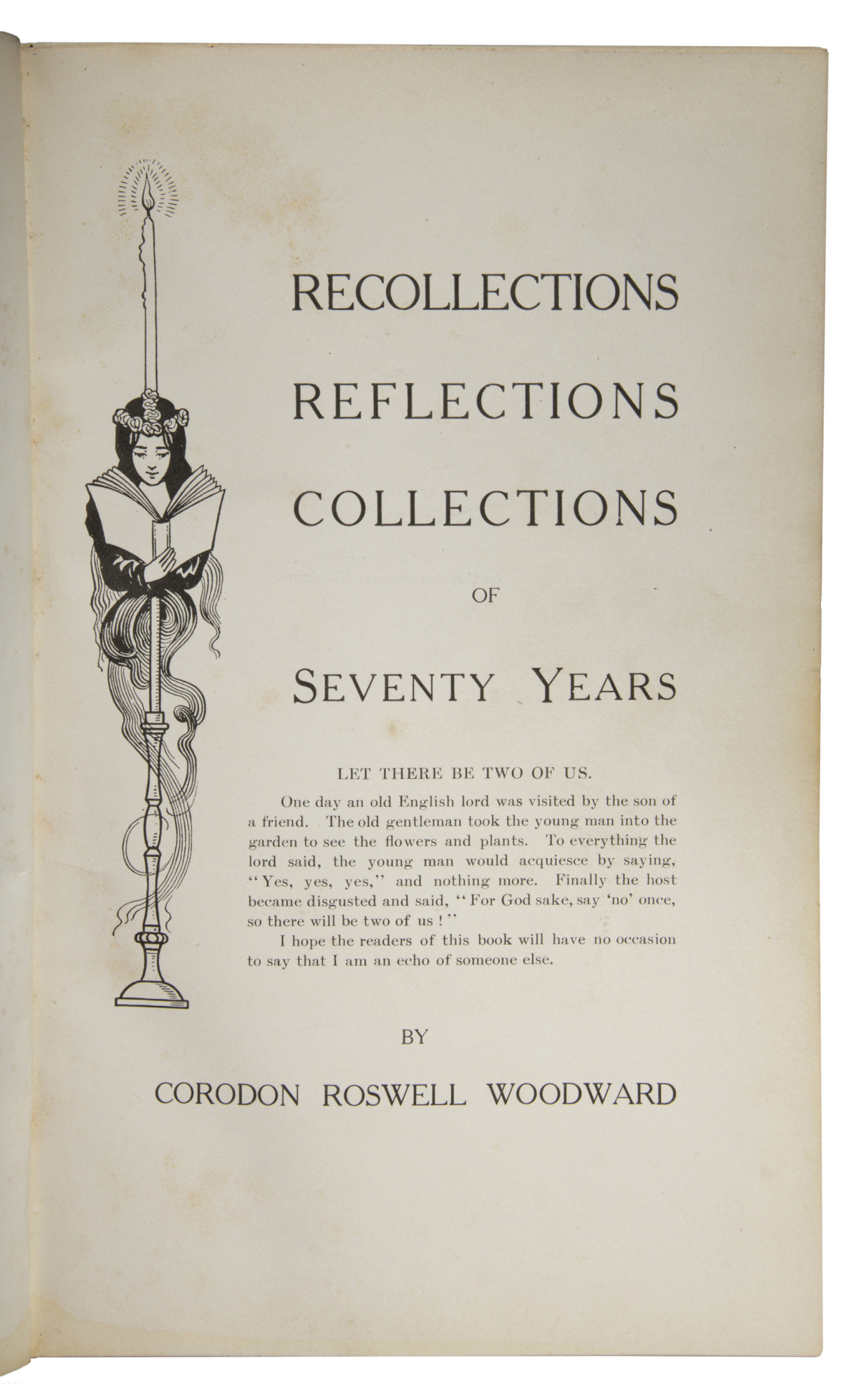 Recollections, Reflections, Collections of Seventy Years
