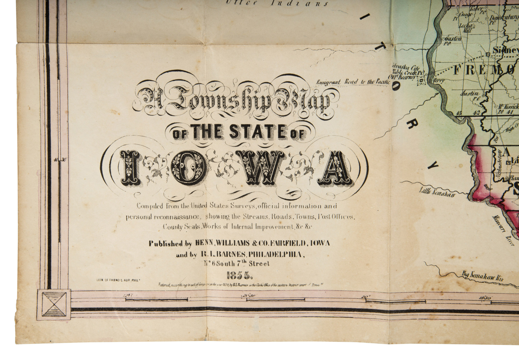 A Township Map of the State of Iowa