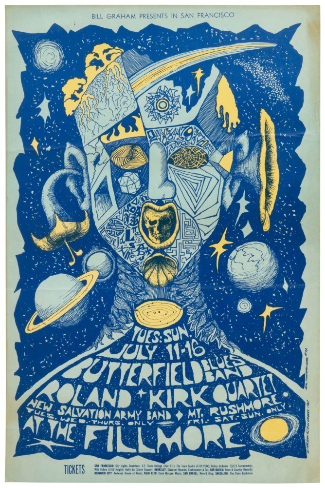 Seven Bill Graham Fillmore posters