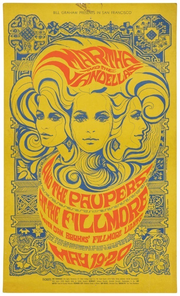 Seven Bill Graham Fillmore posters
