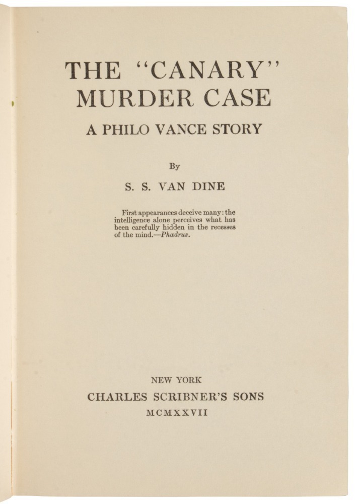 Five Philo Vance mysteries
