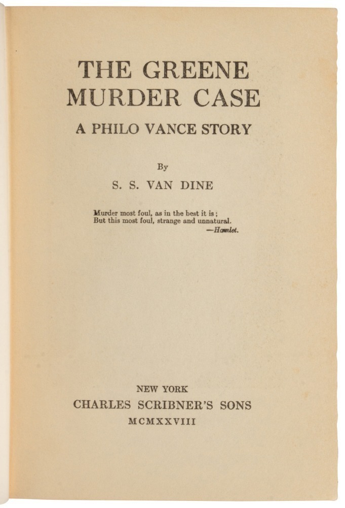 Five Philo Vance mysteries