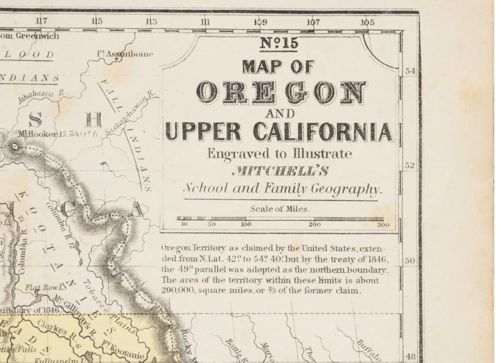 No. 15 Map of Oregon and California, Engraved to Illustrate Mitchell's ...