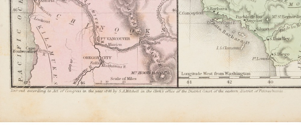 No. 15 Map of Oregon and California, Engraved to Illustrate Mitchell's ...