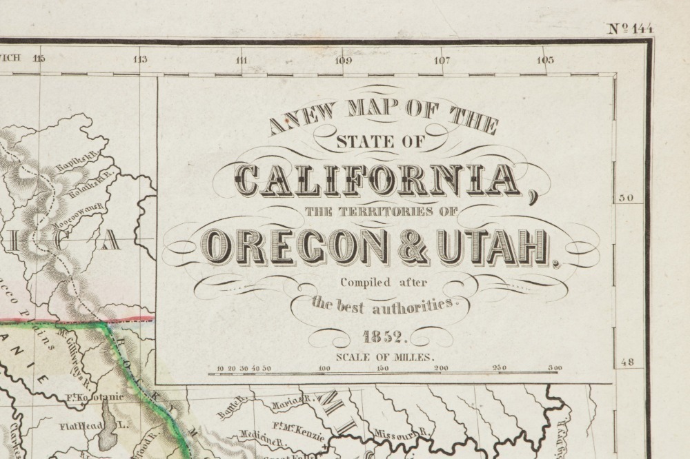 A New Map of the State of California, the Territories of Oregon & Utah ...