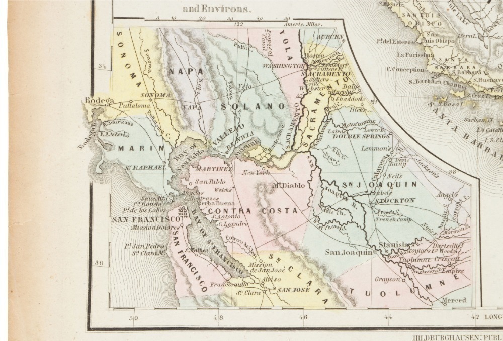 A New Map of the State of California, the Territories of Oregon & Utah ...