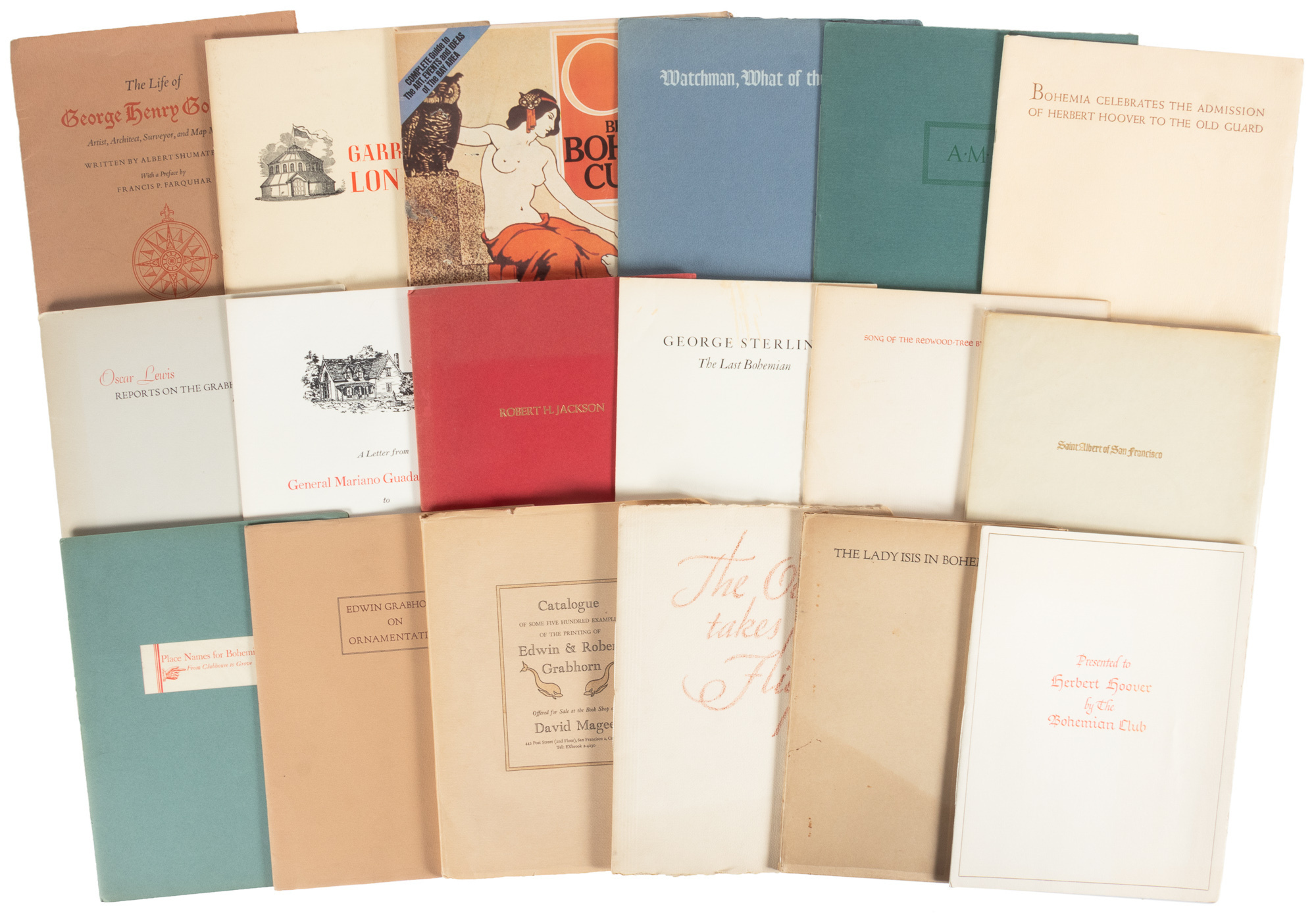 Collection of fifty fine press works by Bohemians or about the Bohemian ...