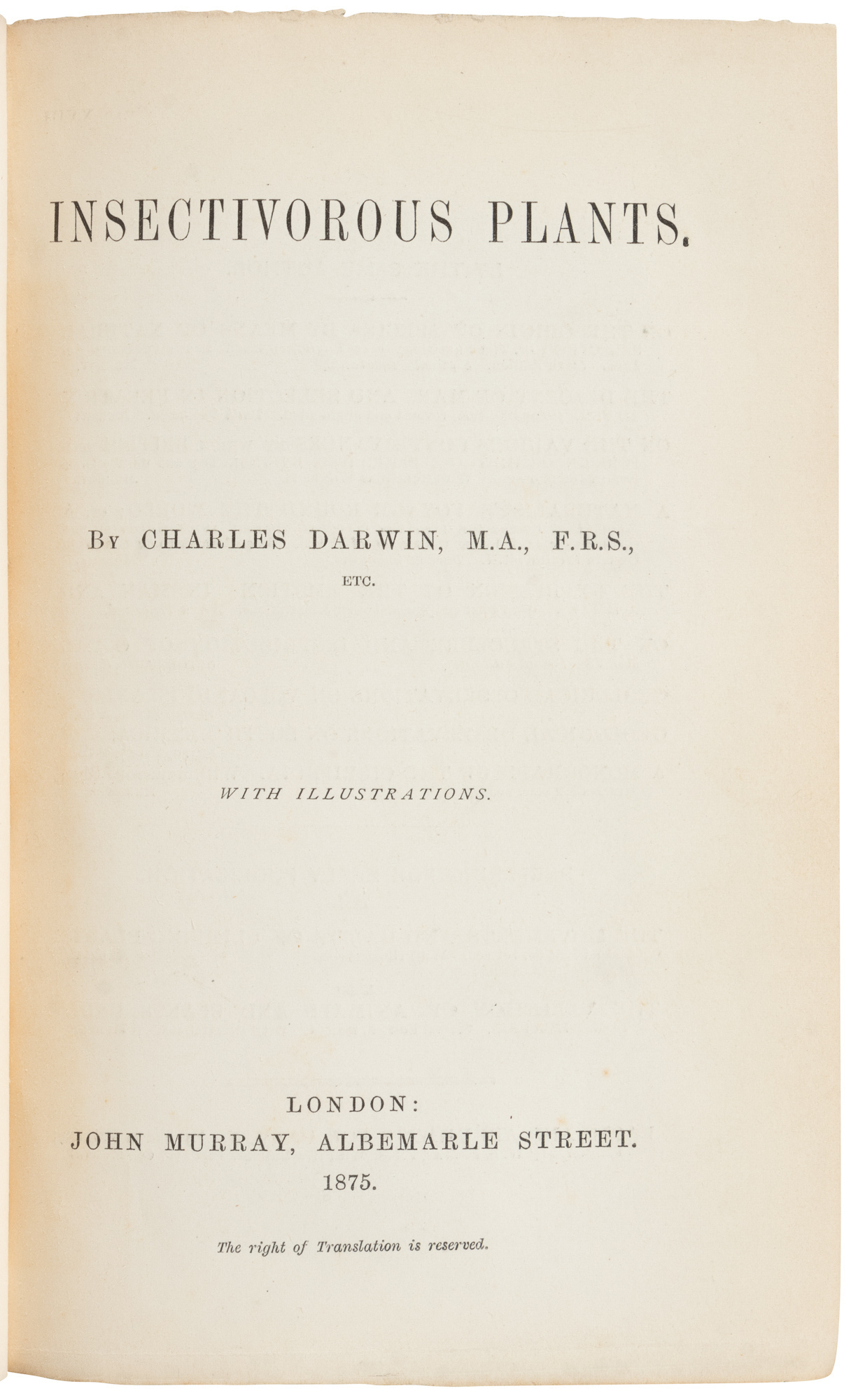 Insectivorous Plants