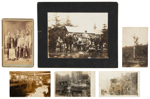 Eight Darius Kinsey logging photographs with seven additional ...