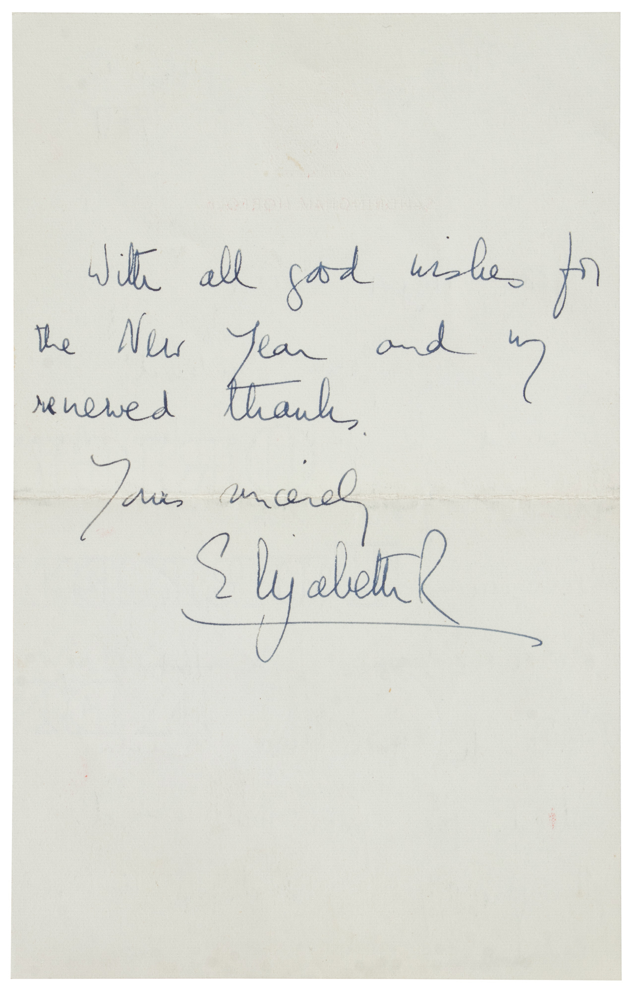 Letter from Queen Elizabeth II