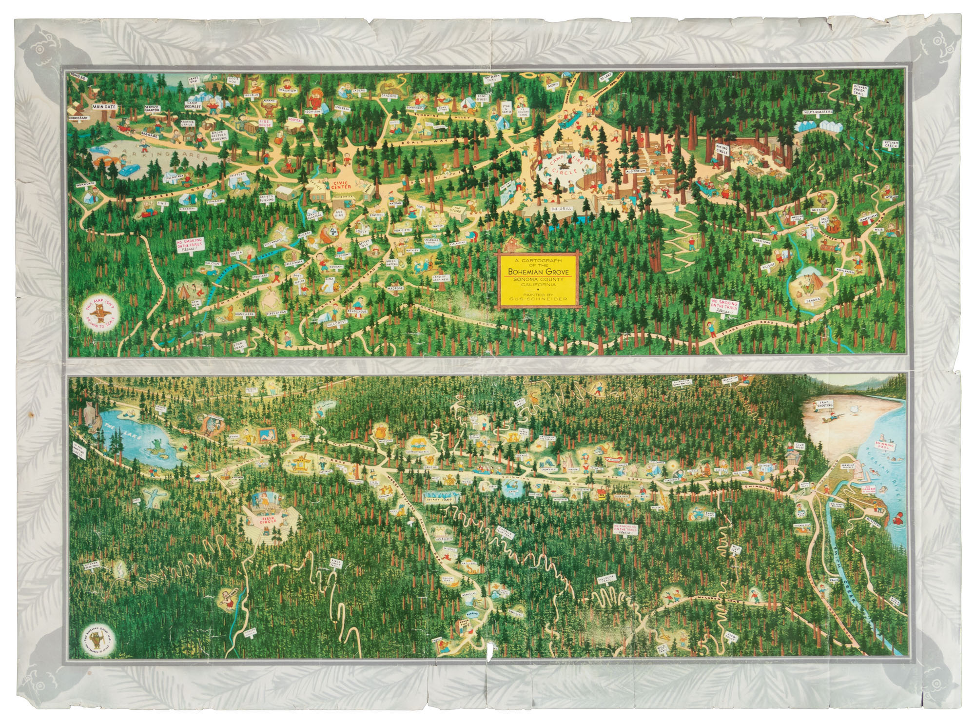 Collection of maps of the Bohemian Grove