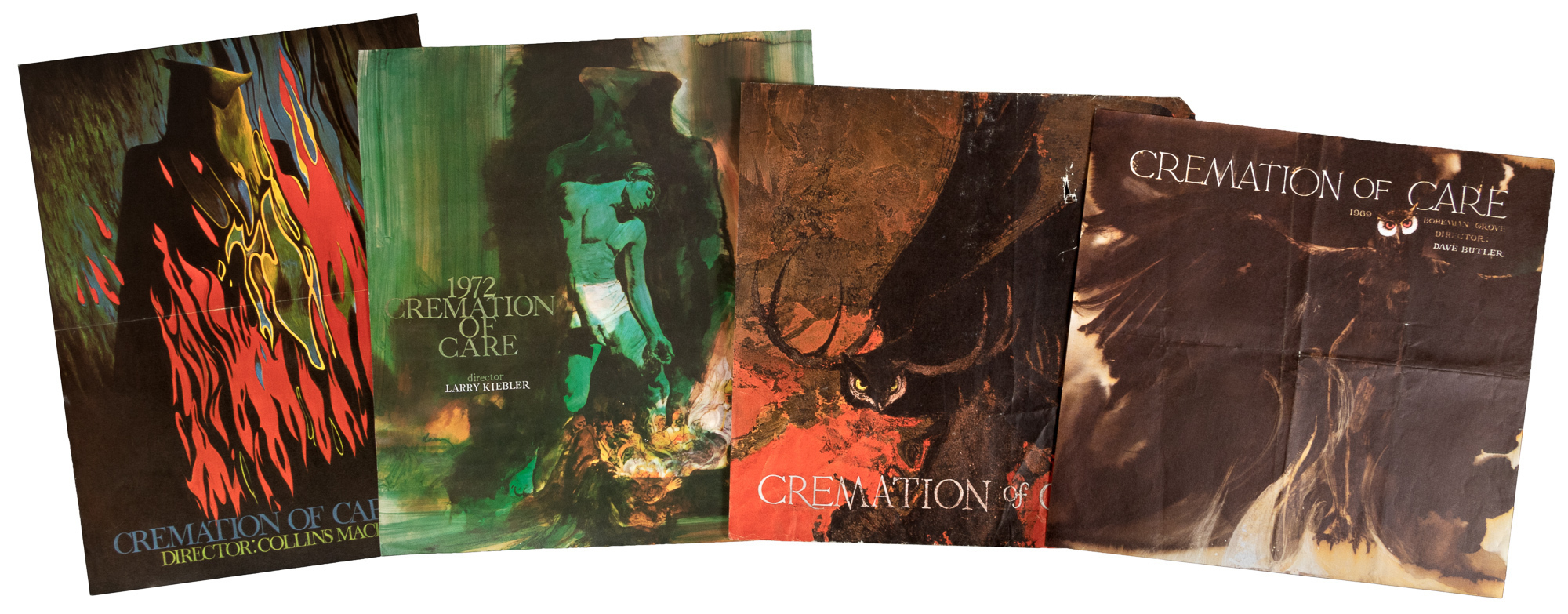 Collection of Bohemian Grove Cremation of Care broadsides and posters