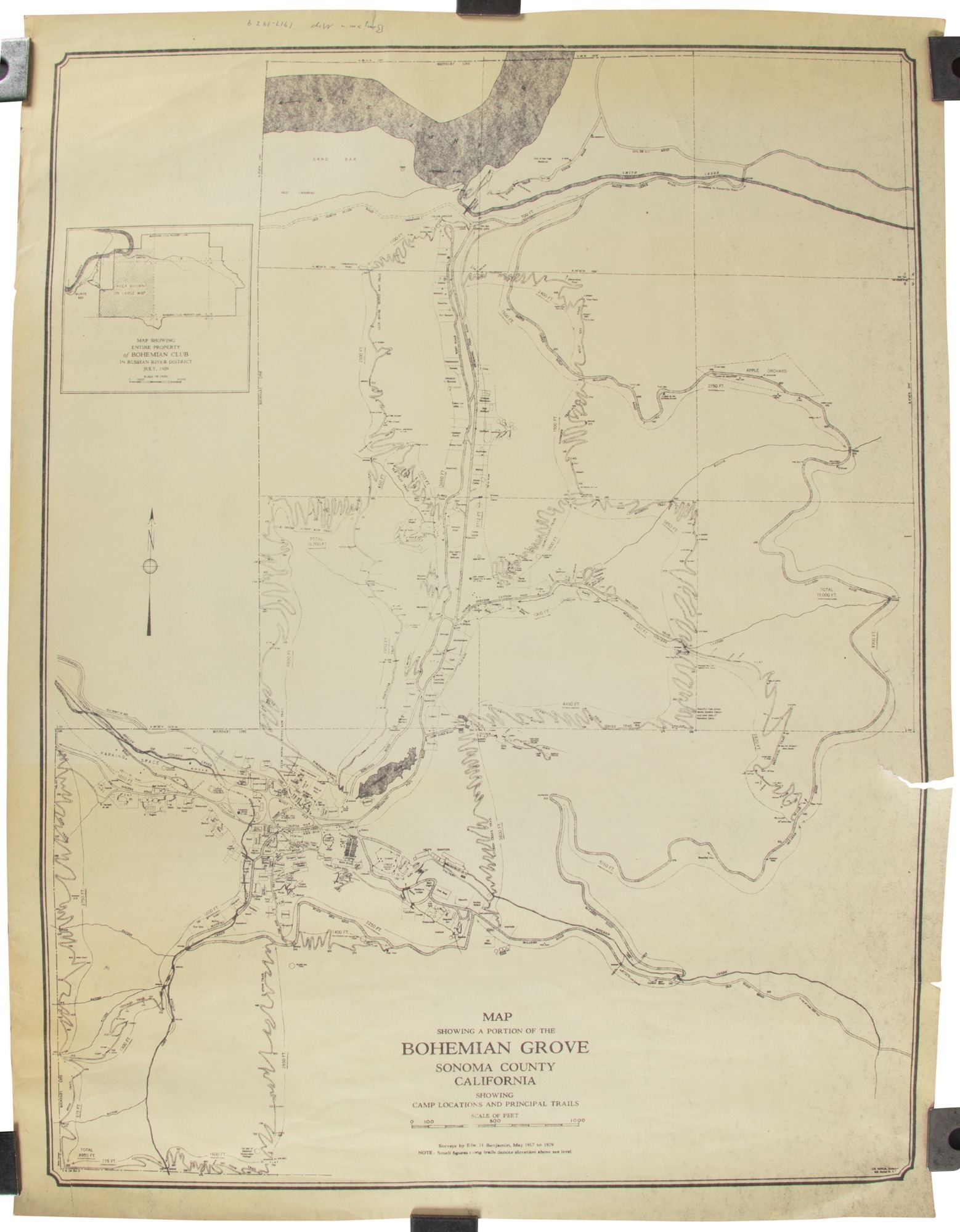 Collection of maps of the Bohemian Grove