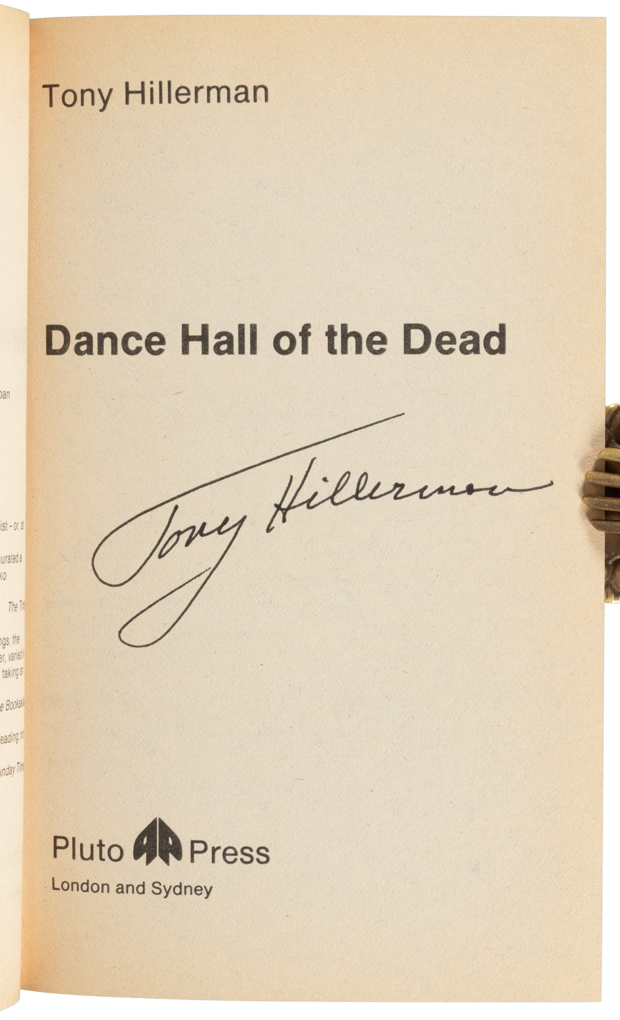 Three books signed by Tony Hillerman