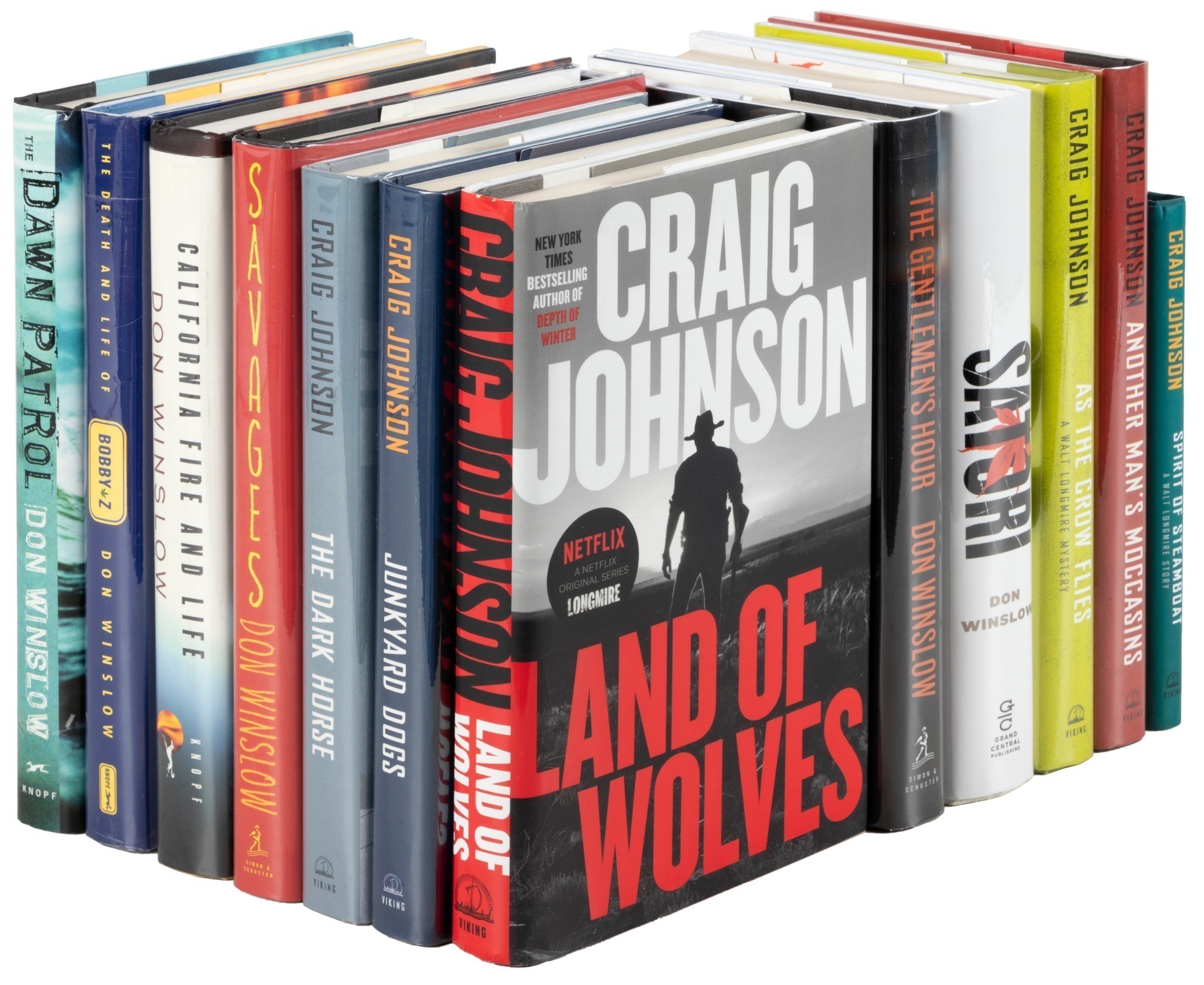 Six Craig Johnson books featuring Walt Longmire and six crime novels by ...