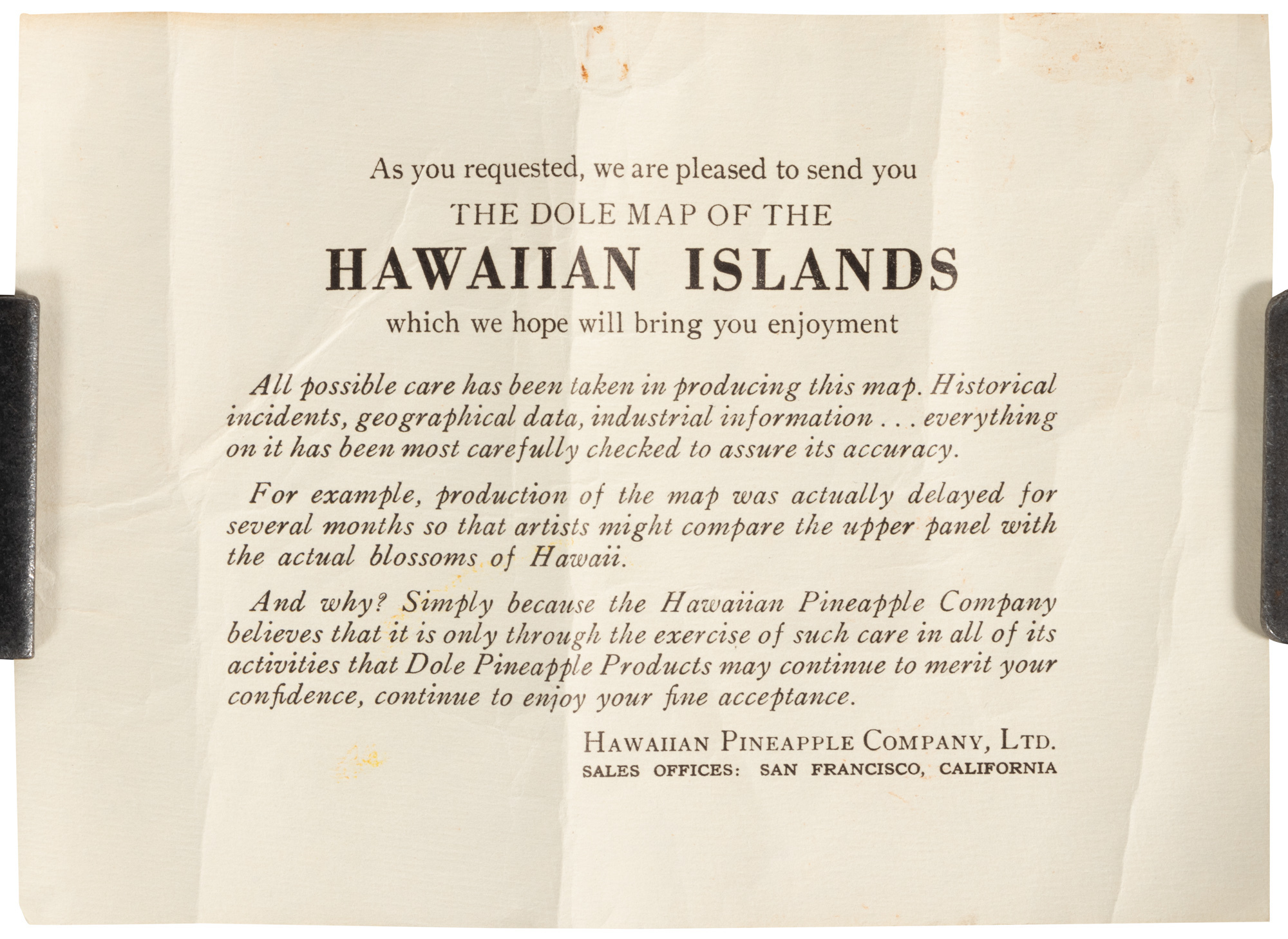 The Dole Map of the Hawaiian Islands, U.S.A.: Being a descriptive ...