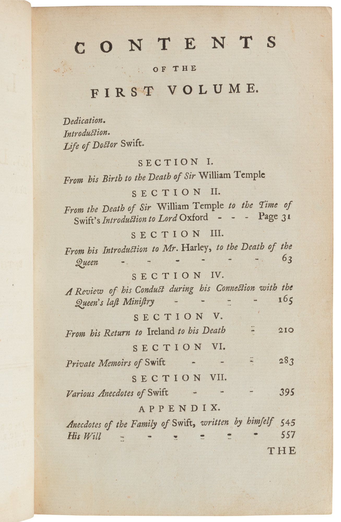 The Life of the Rev. Dr. Jonathan Swift, Dean of St. Patrick's, Dublin