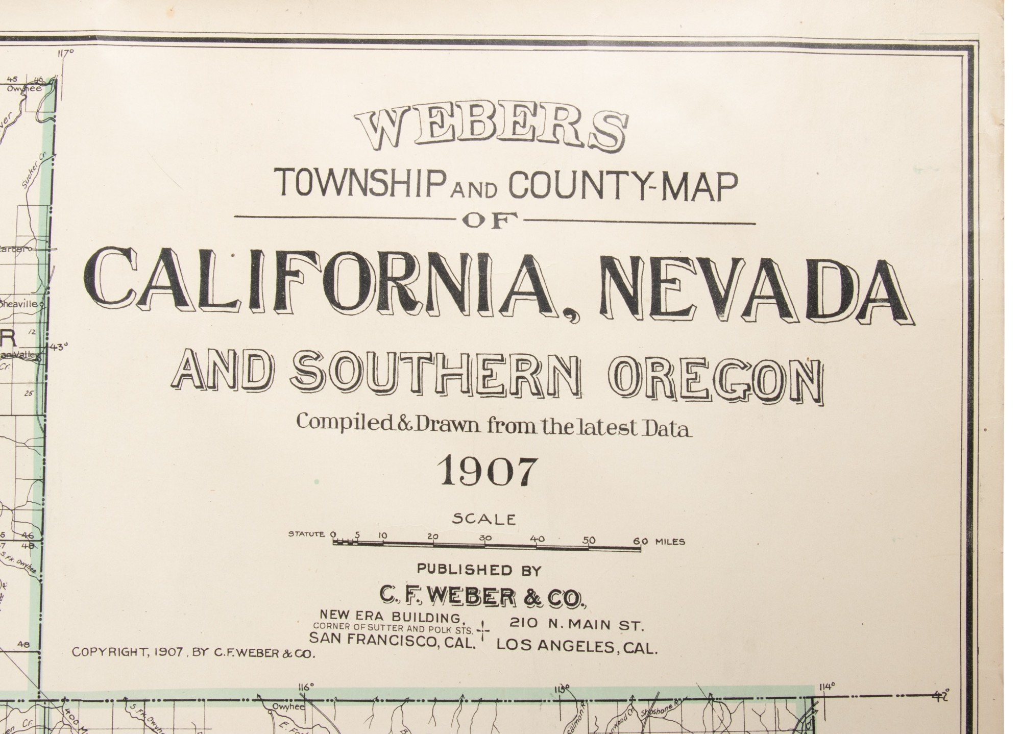 Webers township and county-map of California, Nevada and Southern ...