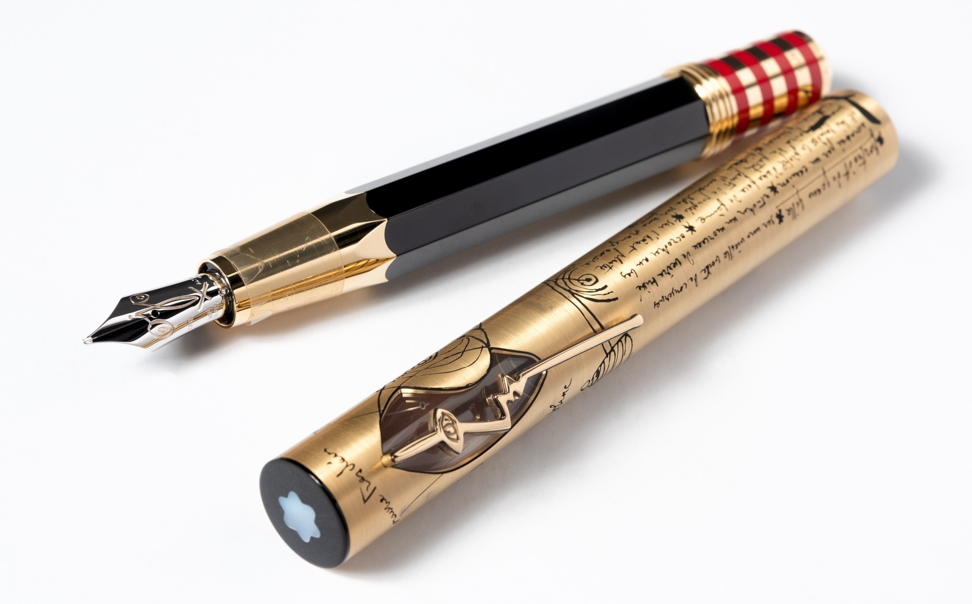 Picasso 18K Yellow Gold Limited Edition Skeleton Cap Fountain Pen
