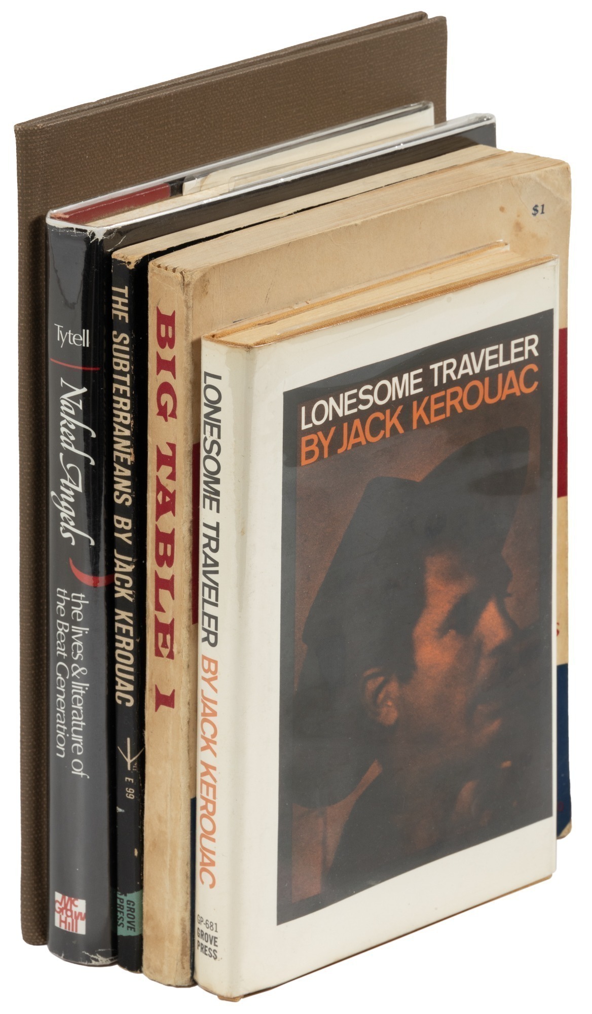 Five volumes by Kerouac and the Beats