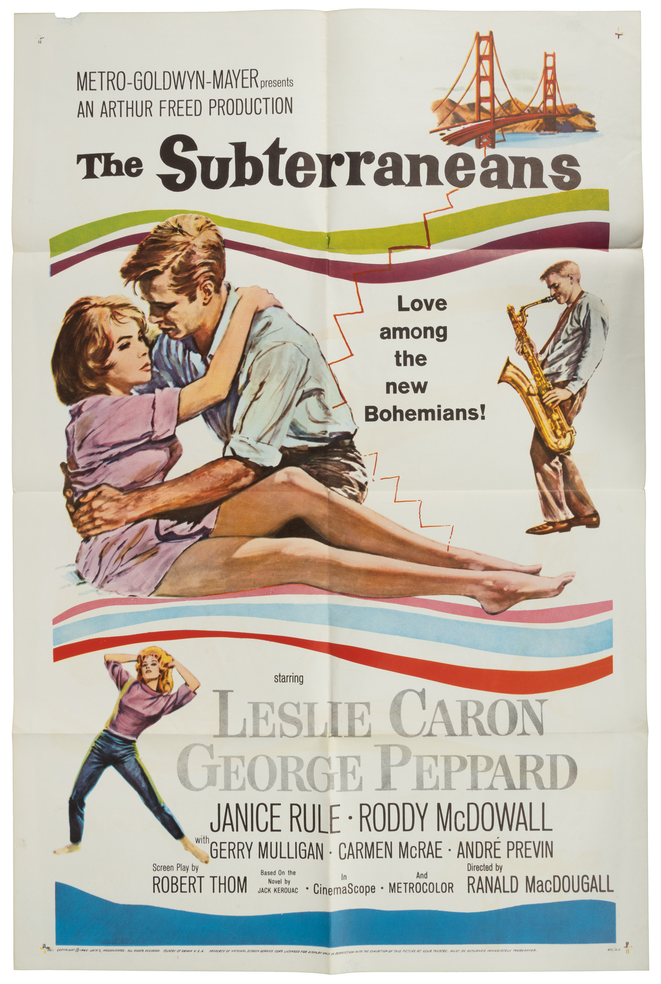 The Subterraneans MGM Movie Poster
