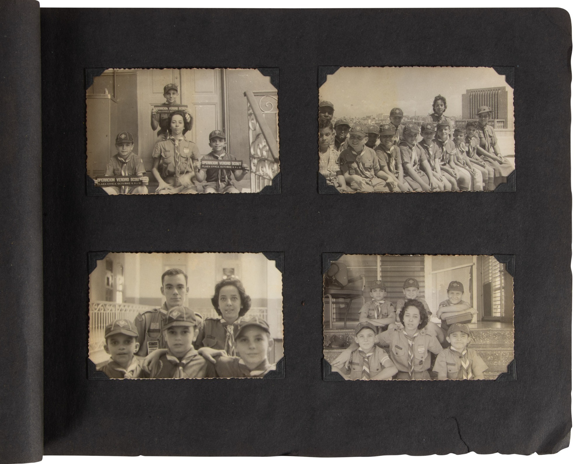 Album with approx. 165 original photographs of Boy Scouts in Cuba as ...