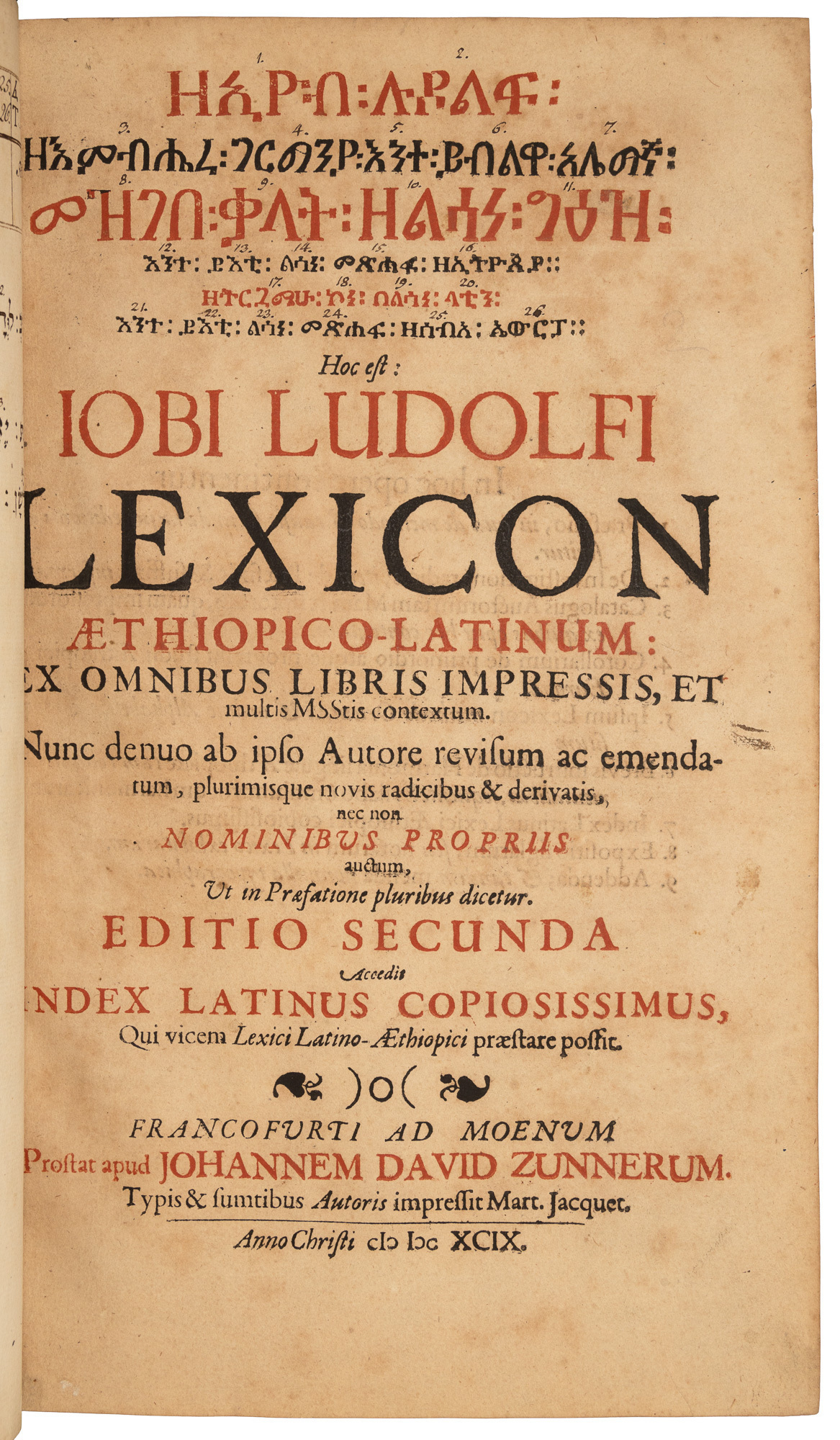 Ge'ez and Amharic grammars and lexicons by Hiob Ludolf