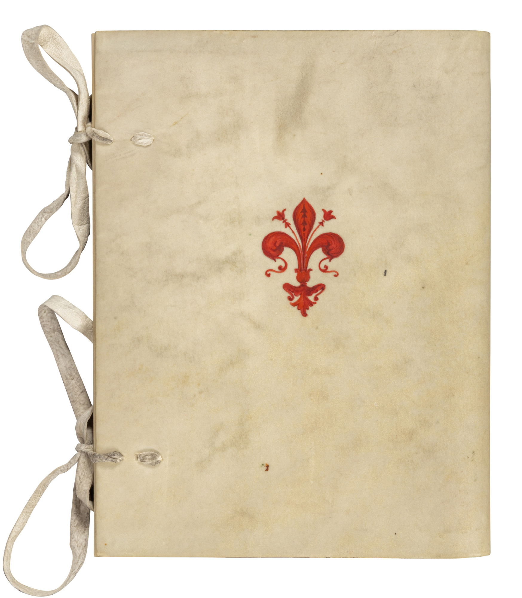Painted and illuminated vellum book cover