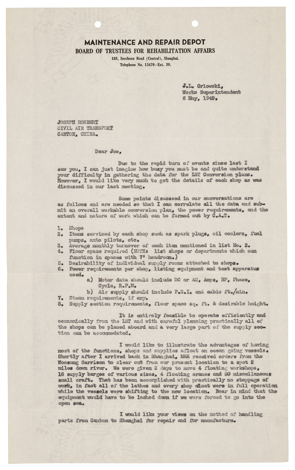 Large archive of materials relating to Joseph L. Orlowski (Madison) and ...