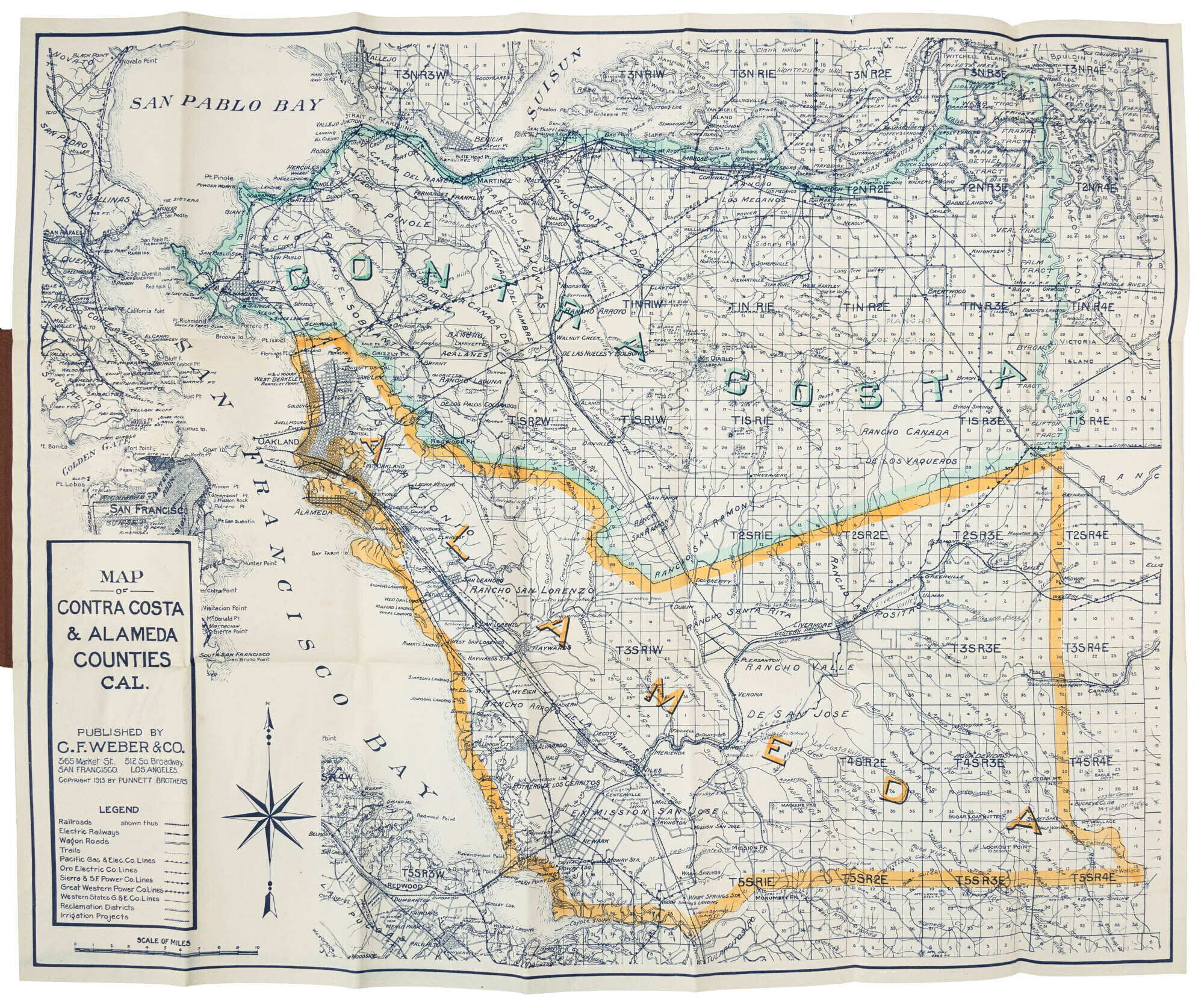 Map of Contra Costa & Alameda Counties, Cal.