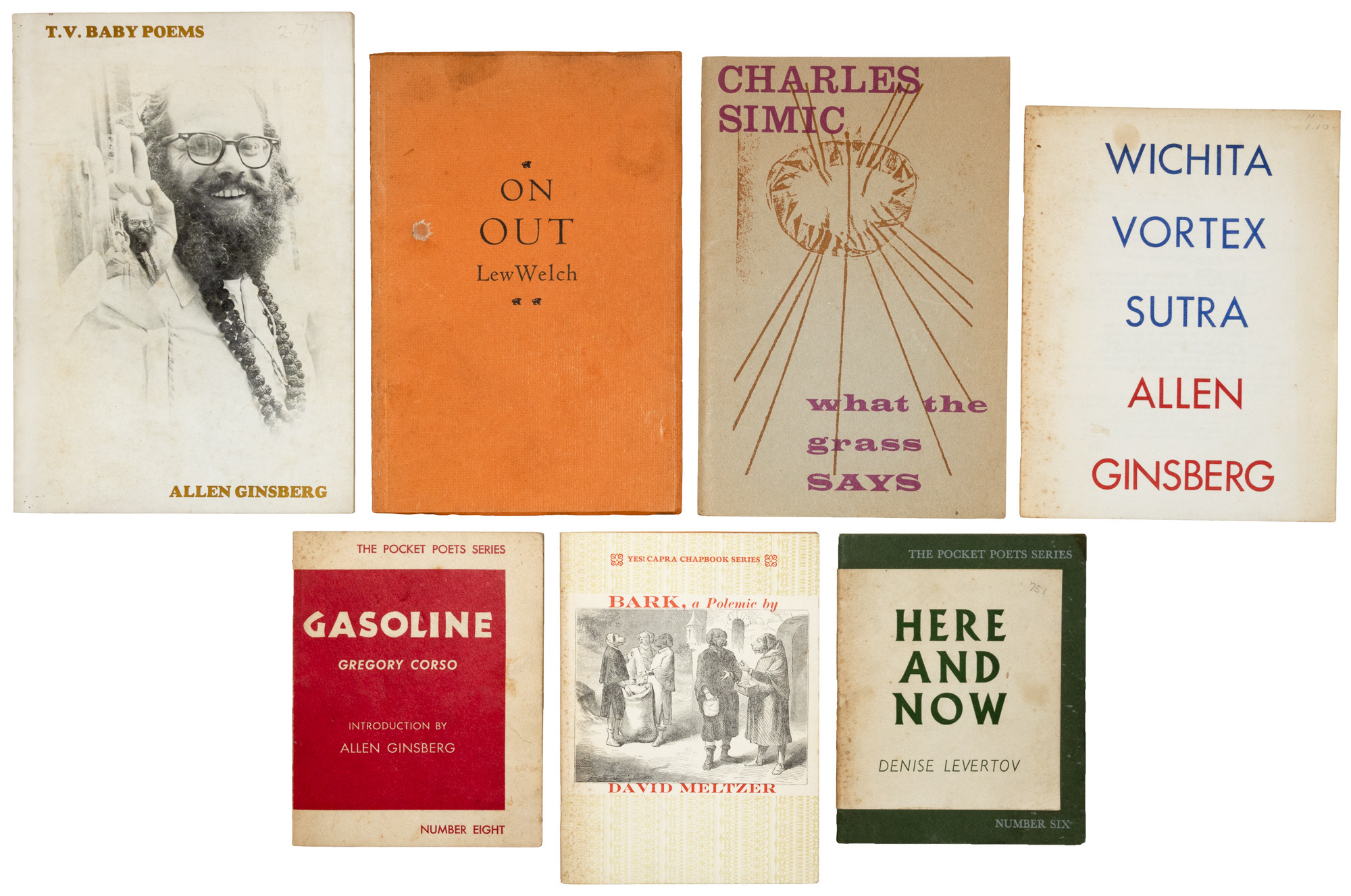 Seven volumes of Beat poetry