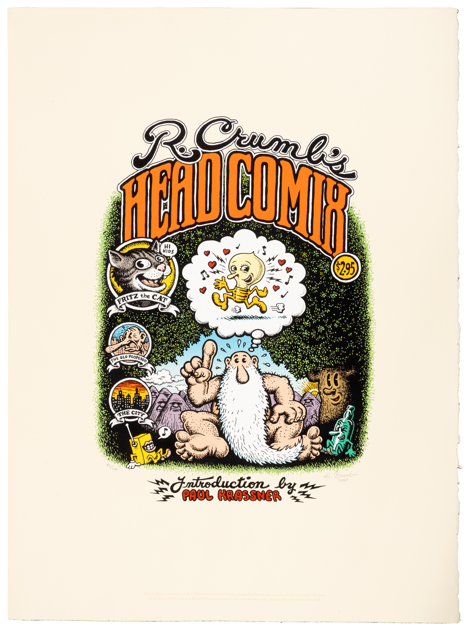 R. Crumb's HEAD COMIX Limited Signed Serigraph